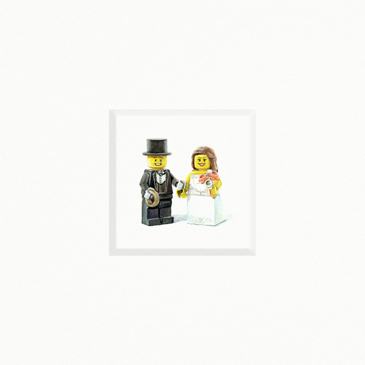 Lego Bride and Groom Mini Figurine | tiny painting | karen libecap ...